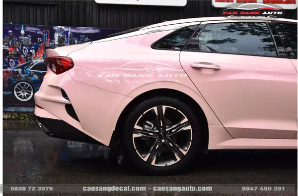 【WRAP】Dán đổi màu xe KIA K5 decal màu hồng chuyển sắc đẹp nhất